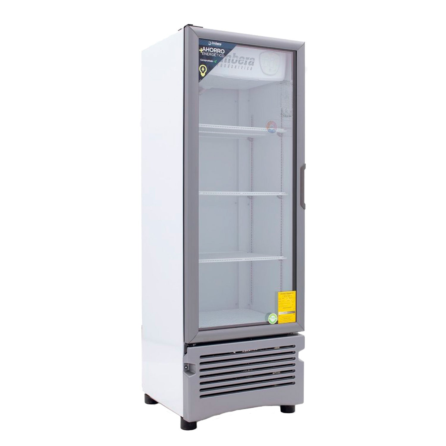 Refrigerador Vertical 1 Puerta Cristal Luz Led 115V. 1/4 HP Imbera Vr1 ...
